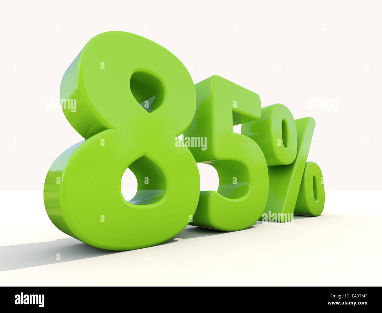 85% percentage rate icon on a white background Stock Photo - Alamy