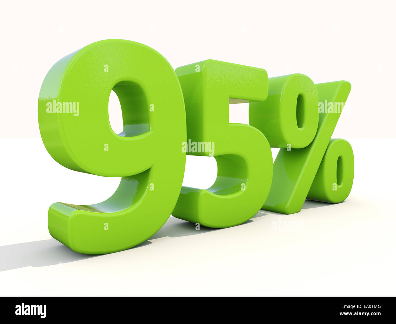 95% percentage rate icon on a white background Stock Photo - Alamy