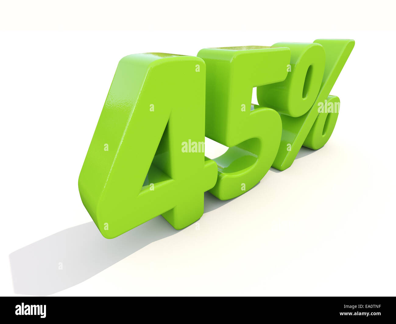 45% percentage rate icon on a white background Stock Photo - Alamy