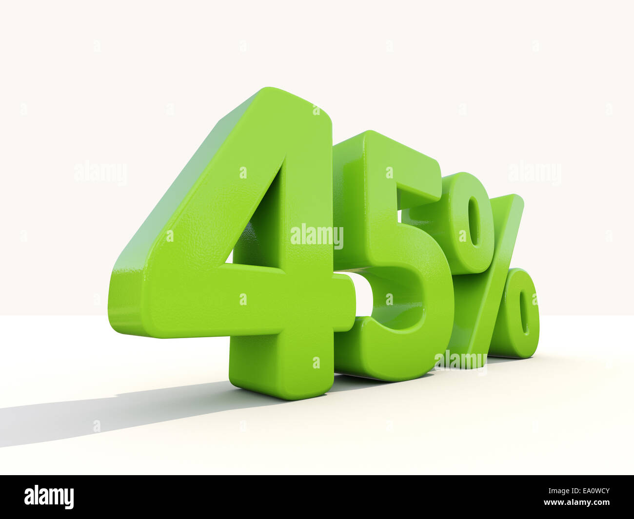 45% percentage rate icon on a white background Stock Photo - Alamy