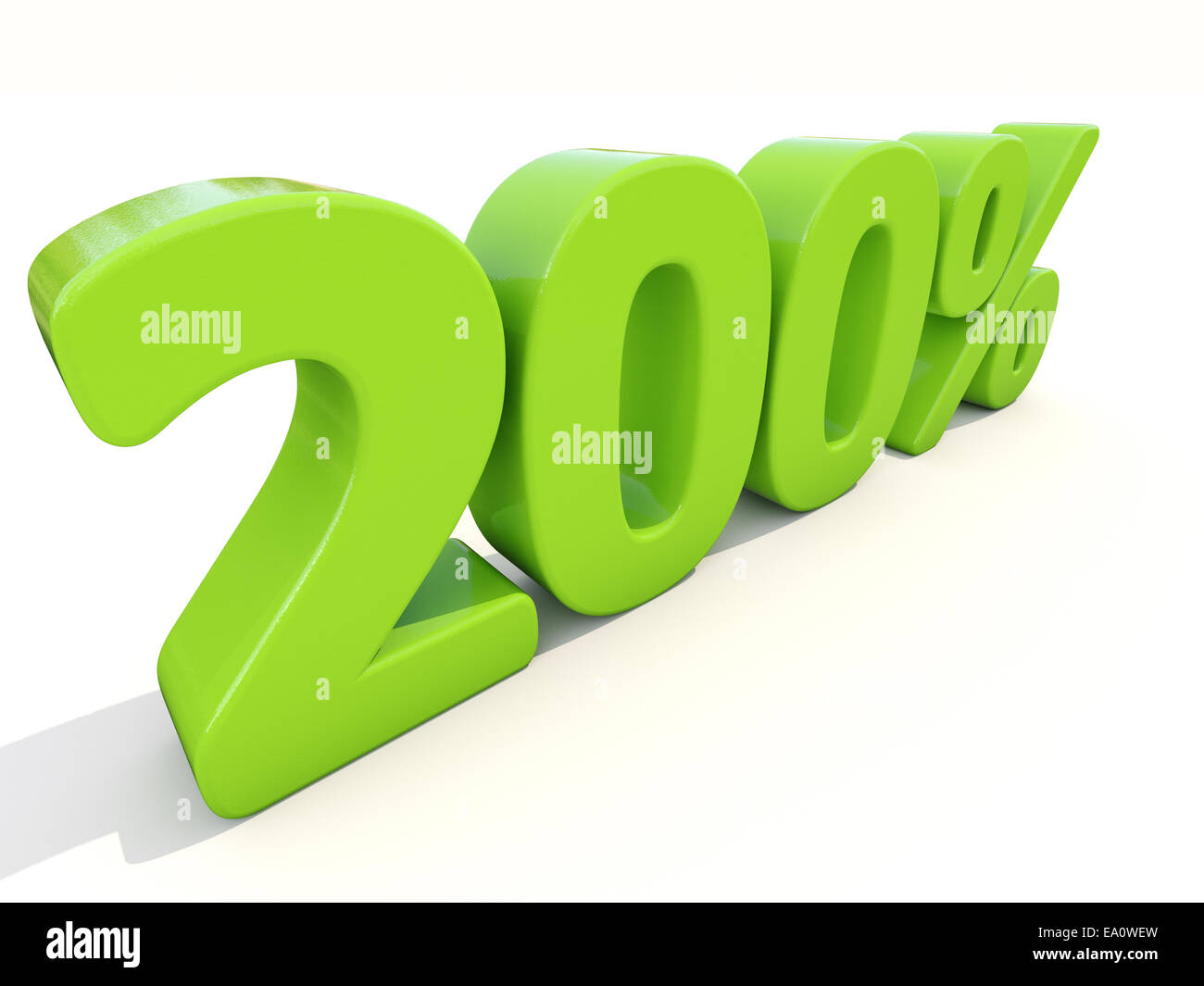 200% percentage rate icon on a white background Stock Photo - Alamy