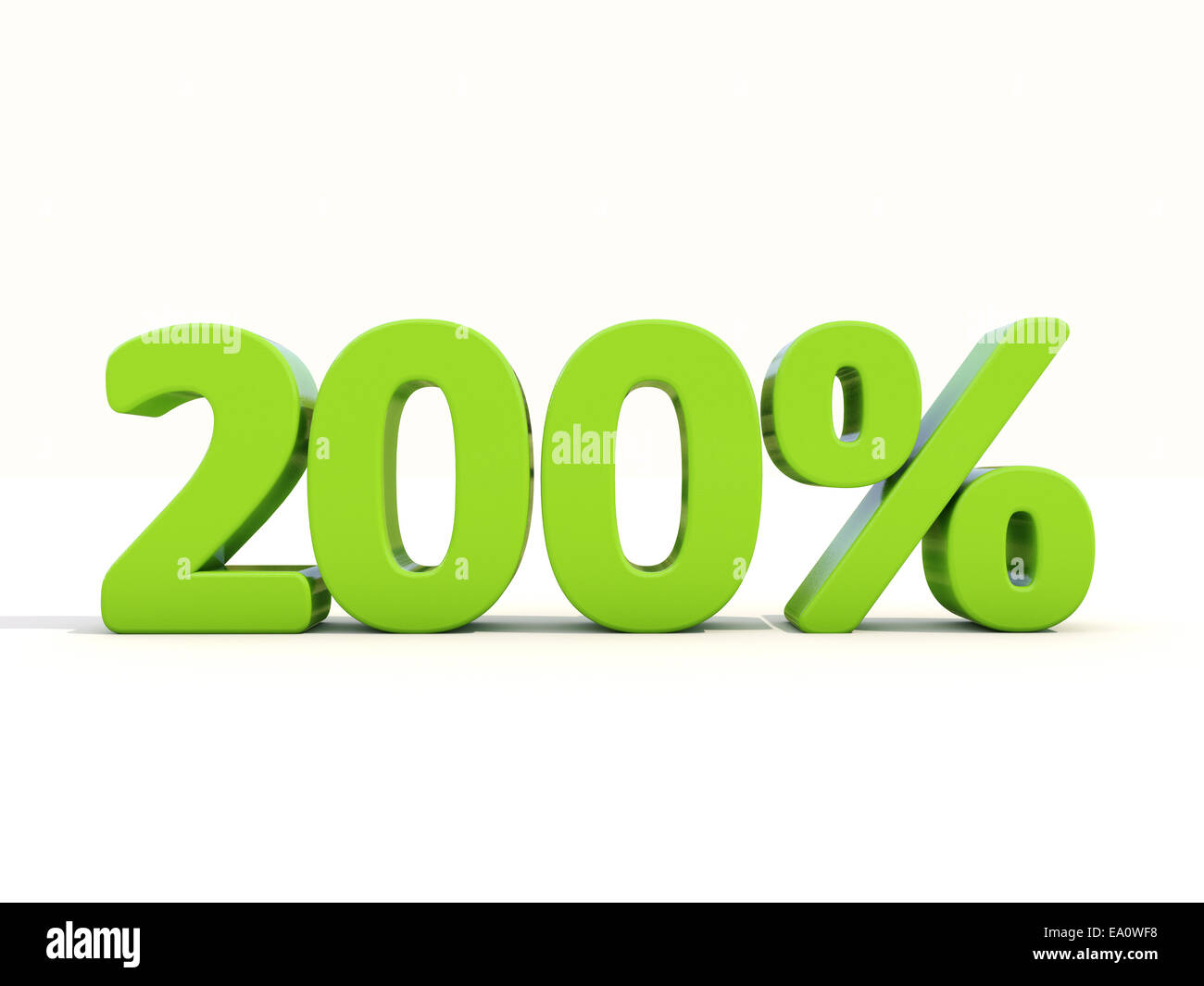 200% percentage rate icon on a white background Stock Photo - Alamy
