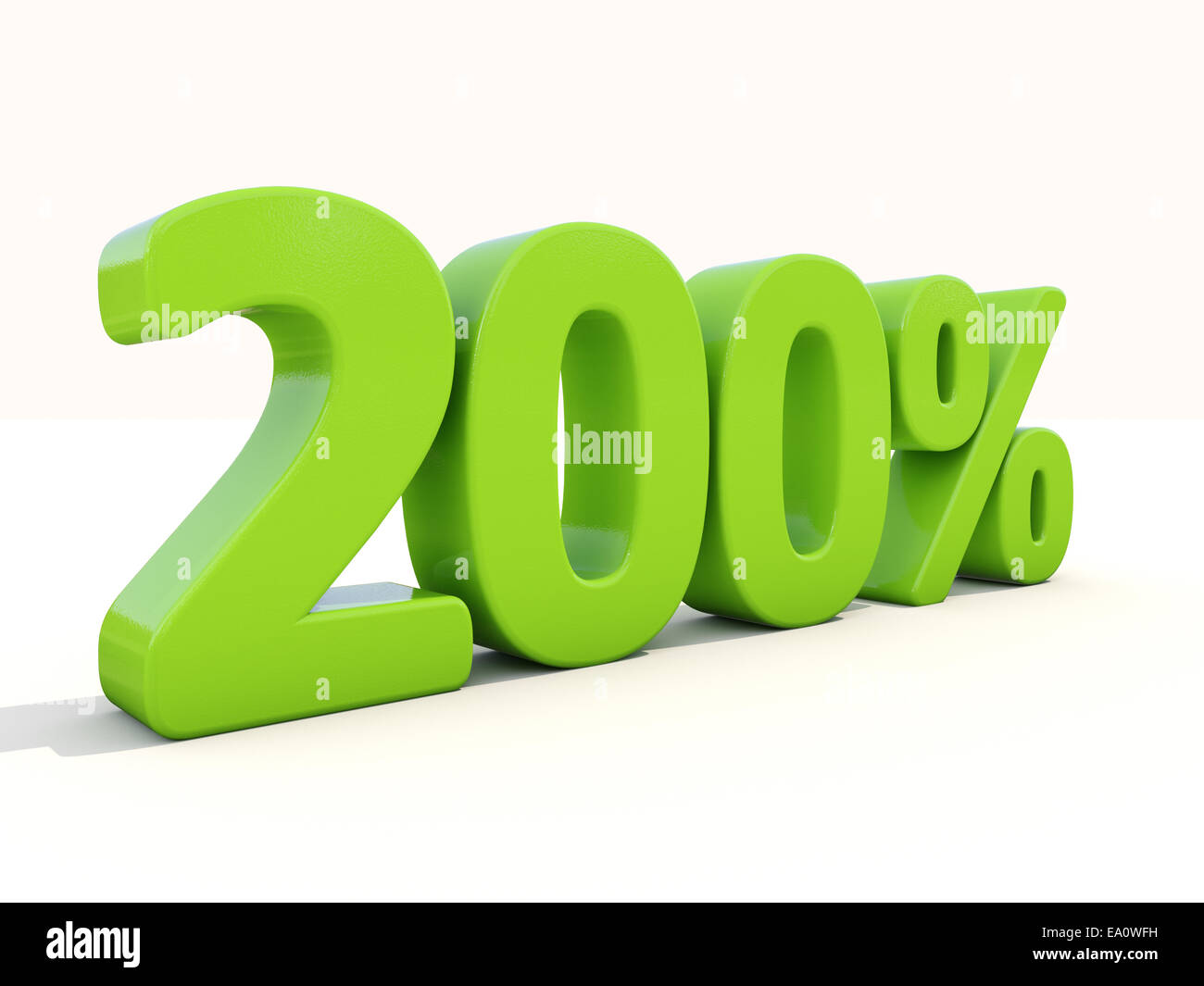 200% percentage rate icon on a white background Stock Photo - Alamy