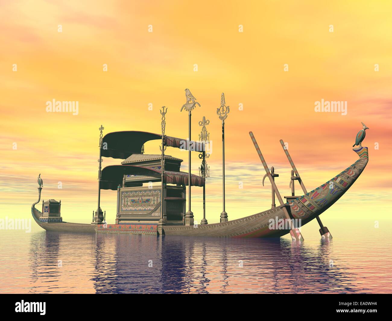 Ancient egypt nile barge hi-res stock photography and images - Alamy