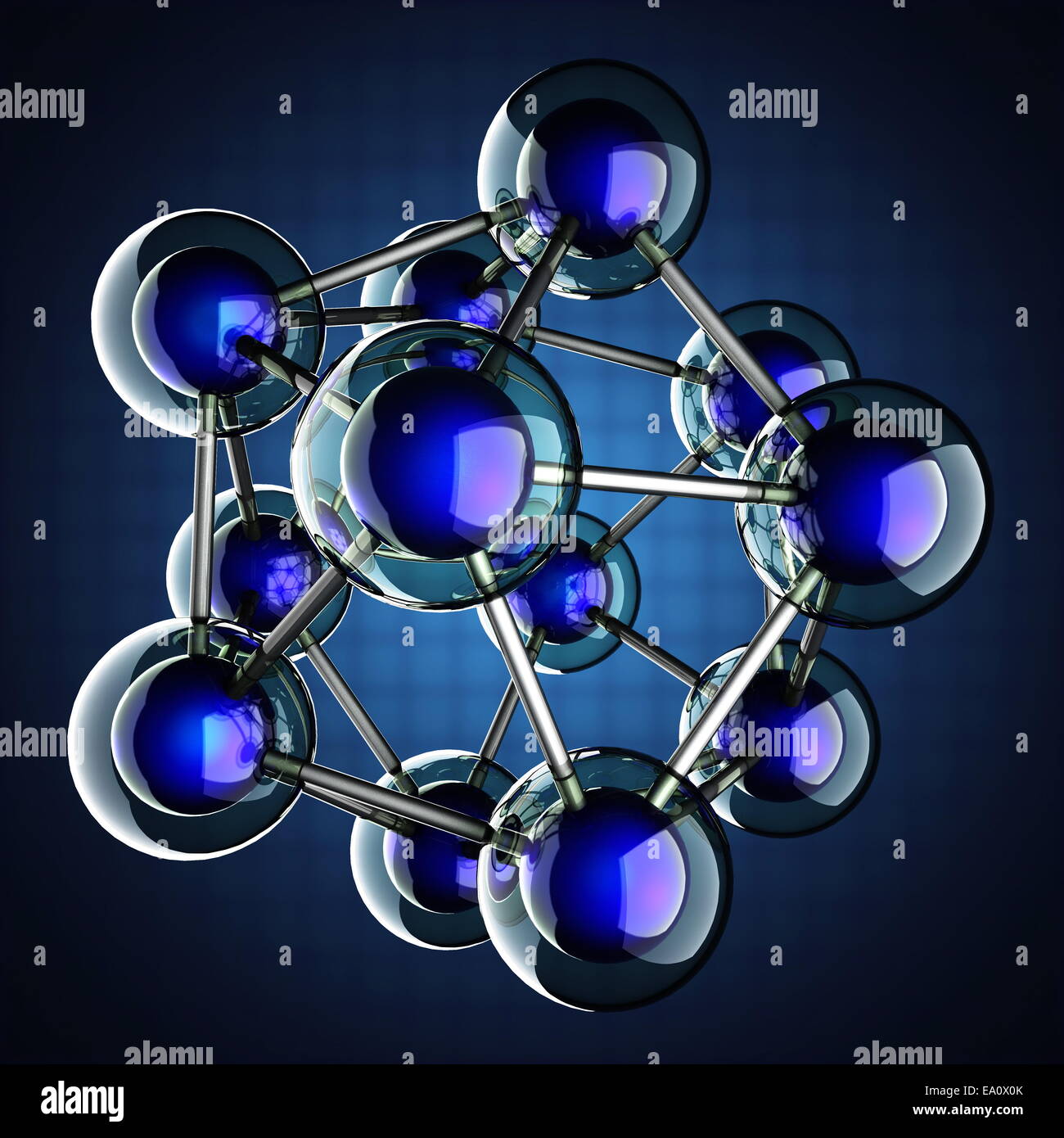 Blue model atom hi-res stock photography and images - Alamy