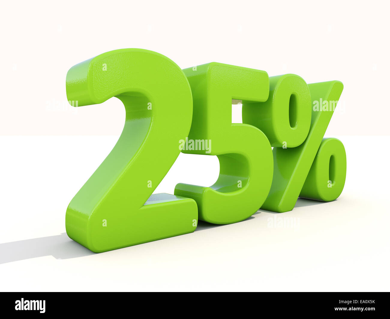 25% percentage rate icon on a white background Stock Photo - Alamy