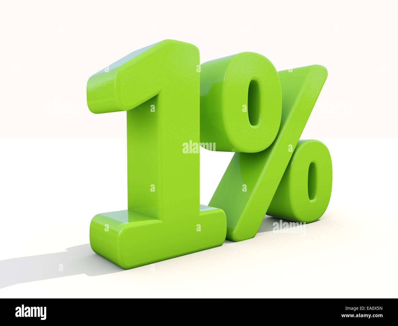 1% percentage rate icon on a white background Stock Photo - Alamy