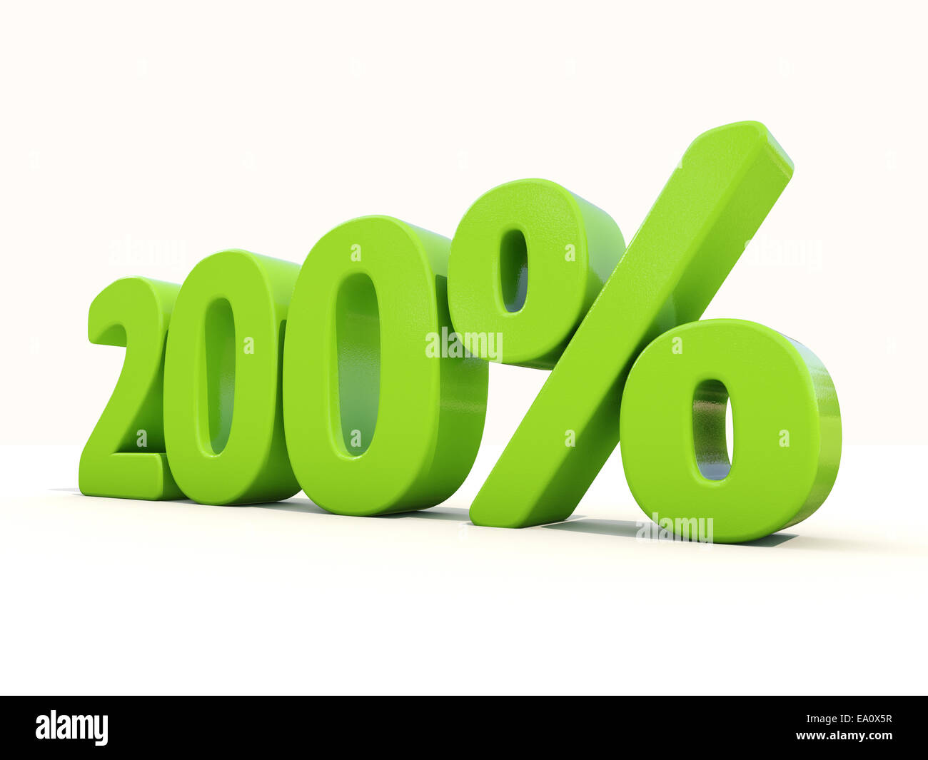 200% percentage rate icon on a white background Stock Photo - Alamy