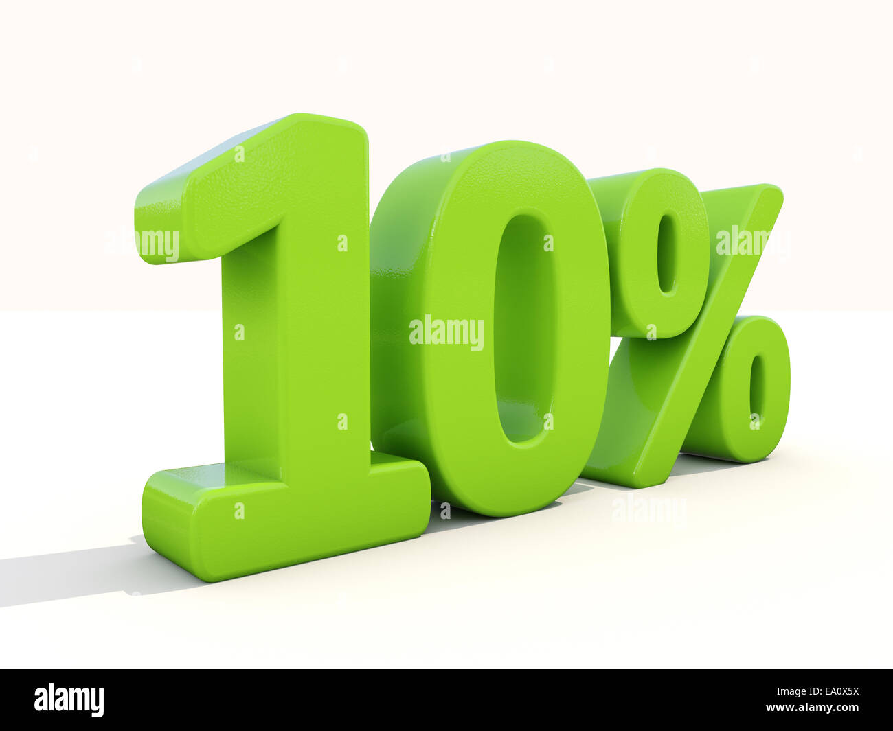 10% percentage rate icon on a white background Stock Photo - Alamy