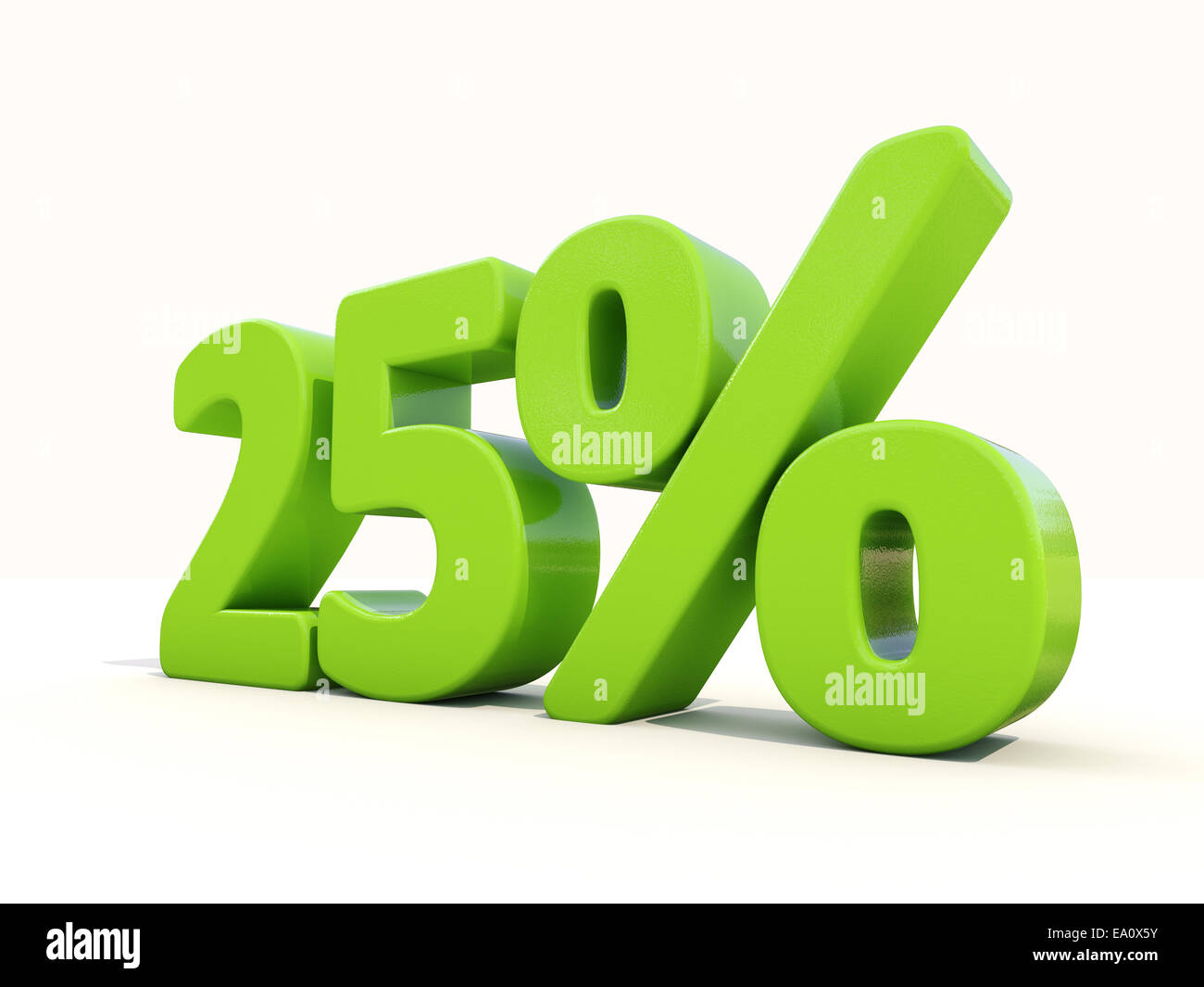25% percentage rate icon on a white background Stock Photo - Alamy