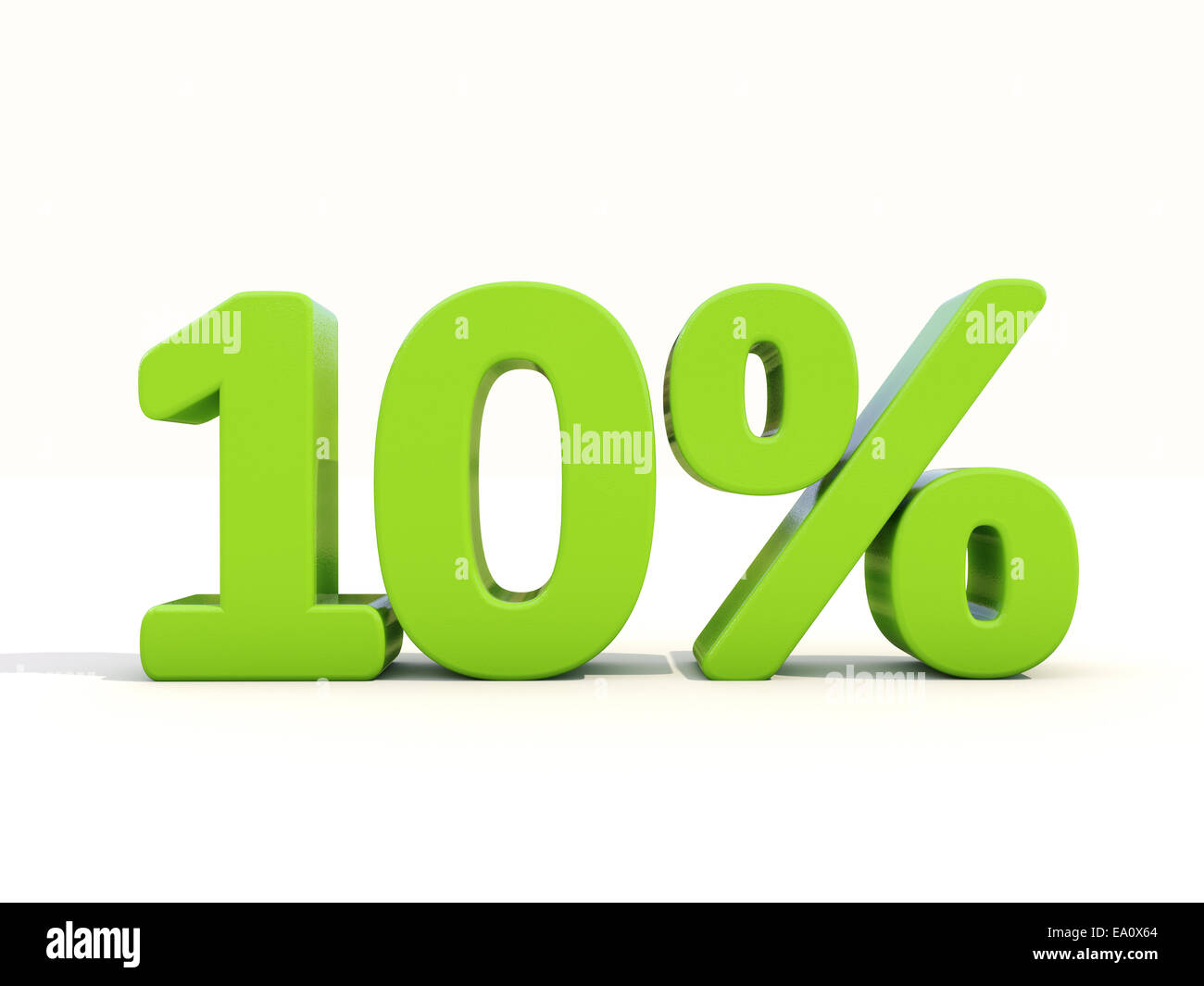 10% percentage rate icon on a white background Stock Photo - Alamy