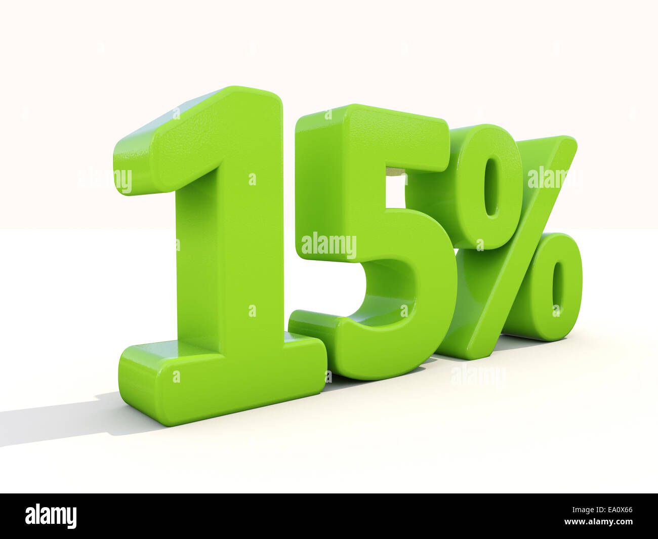 15% percentage rate icon on a white background Stock Photo - Alamy