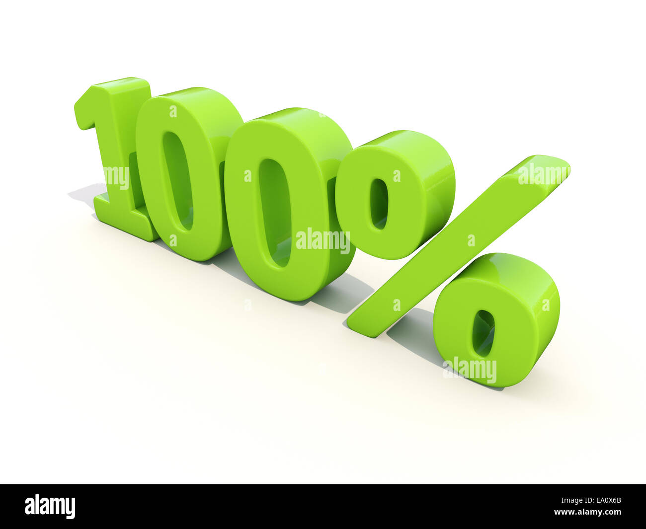 100% percentage rate icon on a white background Stock Photo - Alamy