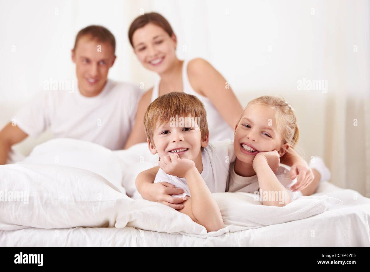 Family with children Stock Photo - Alamy