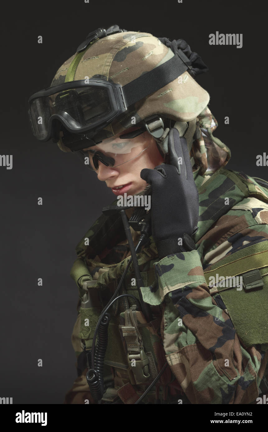 NATO soldier in full gear Stock Photo - Alamy