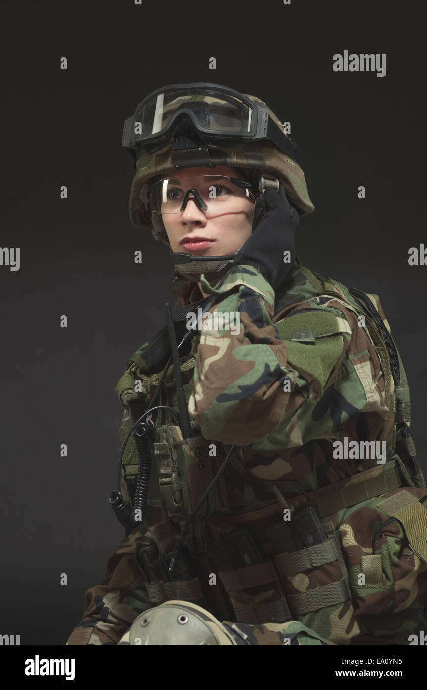 NATO soldier in full gear Stock Photo - Alamy