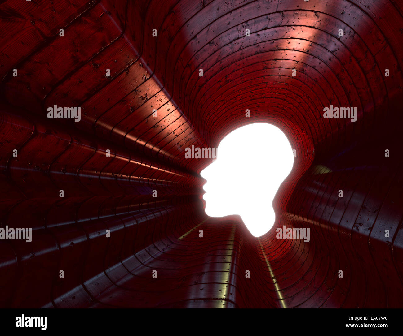 Power of thinking, spirituality and imagination, futuristic concept ...