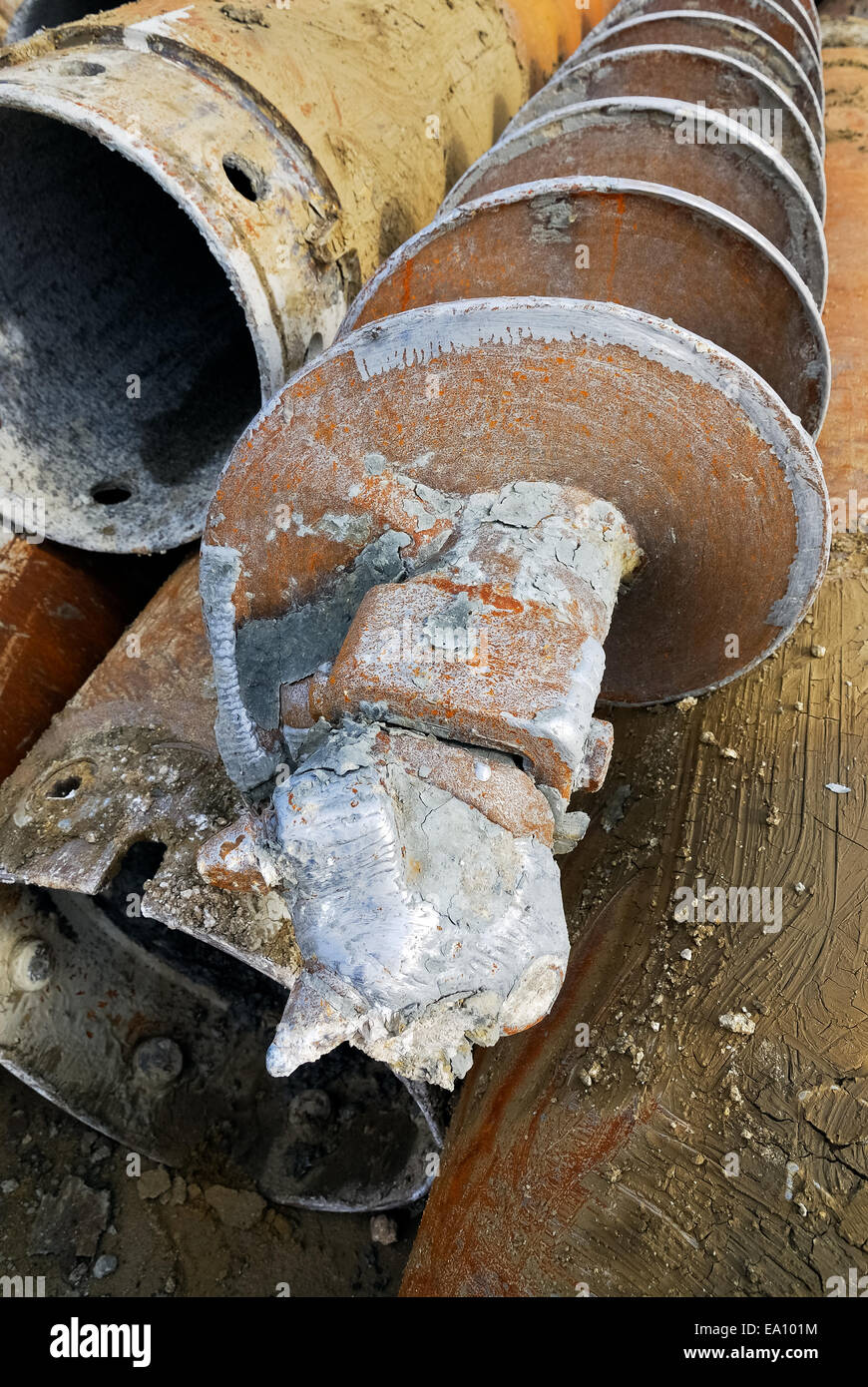 Drill an auger at construction site Stock Photo - Alamy