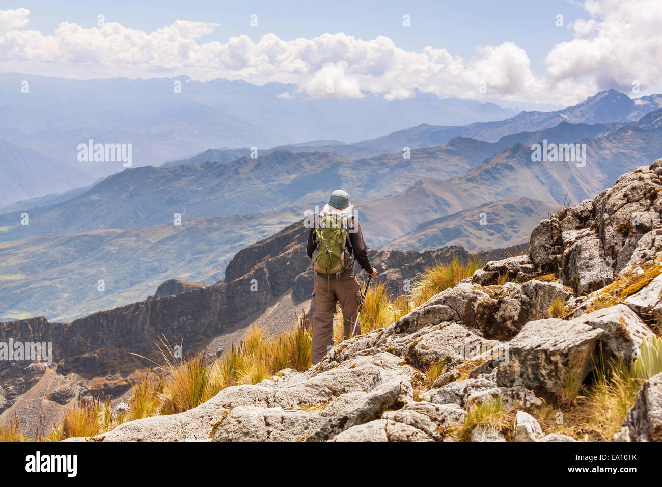 Hike in Bolivia Stock Photo - Alamy