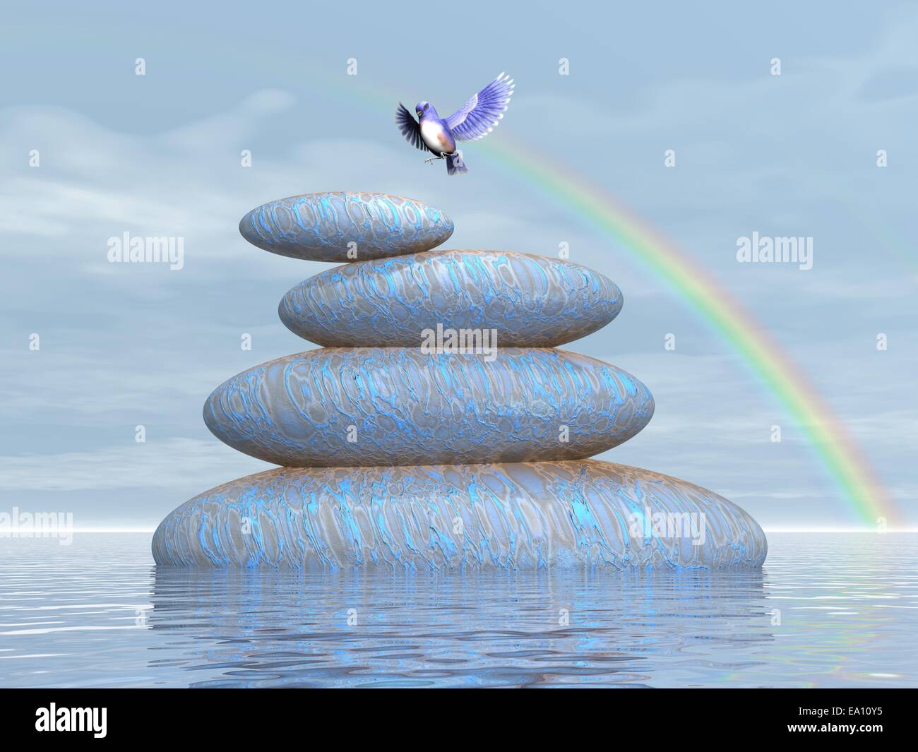 Bird peace - 3D render Stock Photo - Alamy