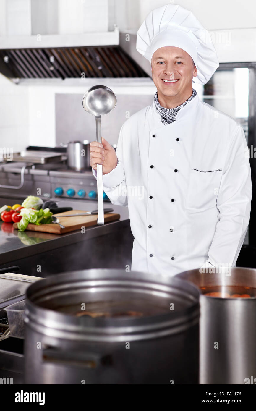 Cooking with chef Stock Photo - Alamy