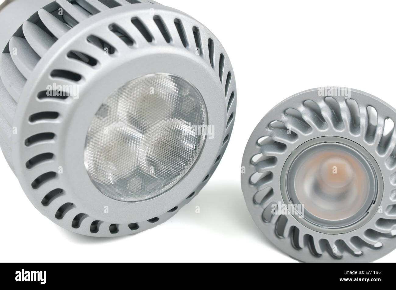 led light bulb on the white background Stock Photo - Alamy