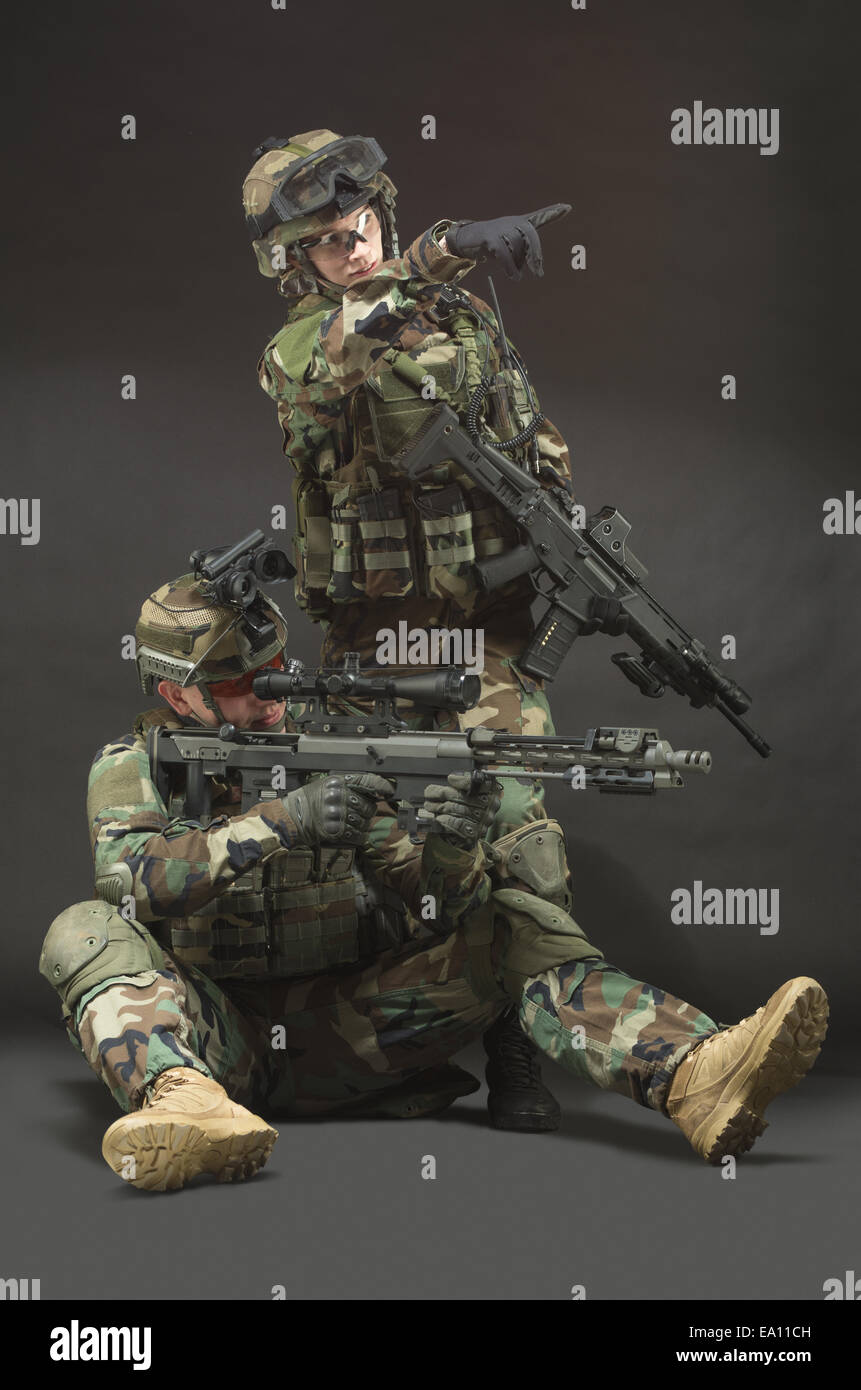 NATO soldier in full gear Stock Photo - Alamy