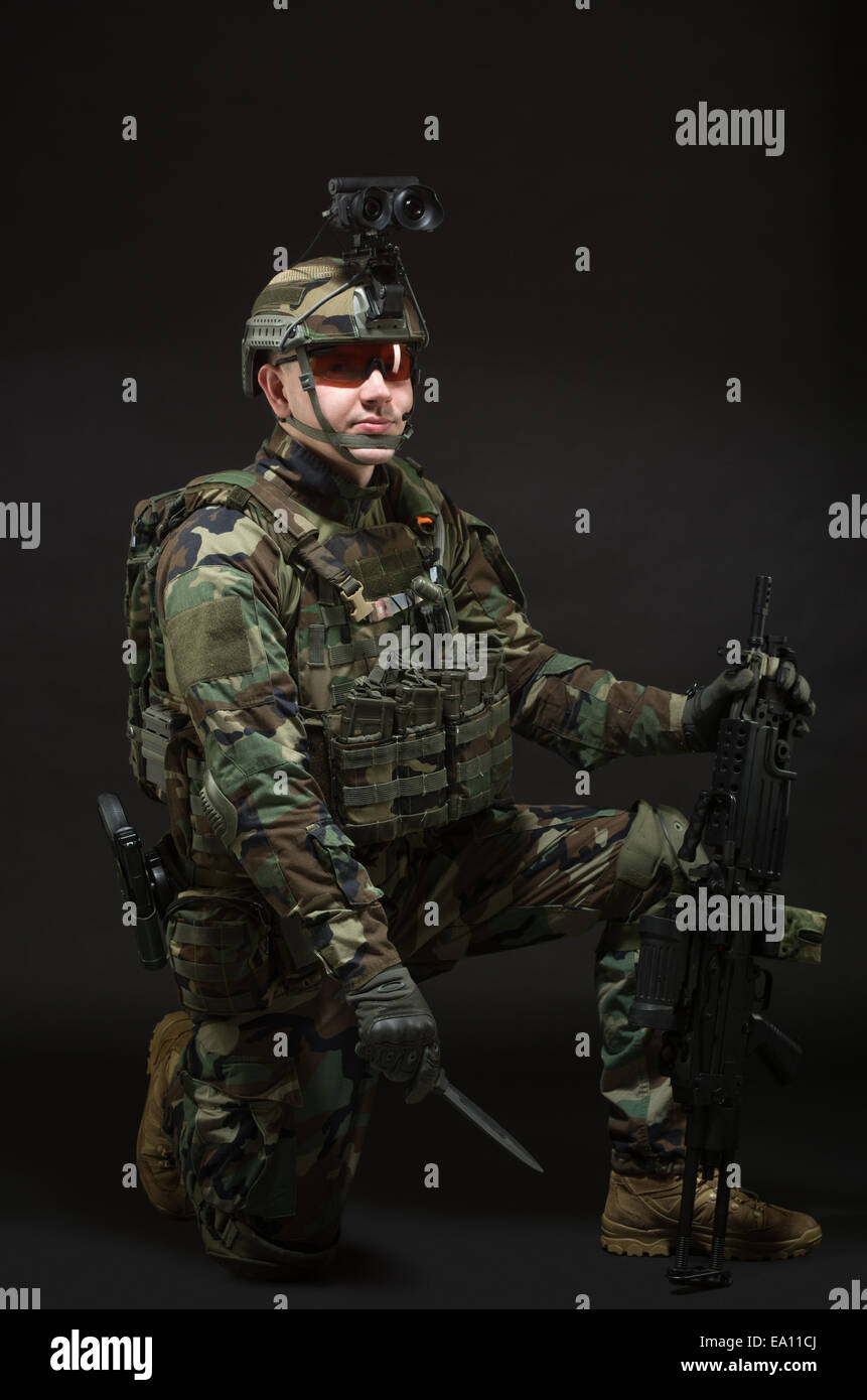 NATO soldier in full gear Stock Photo - Alamy