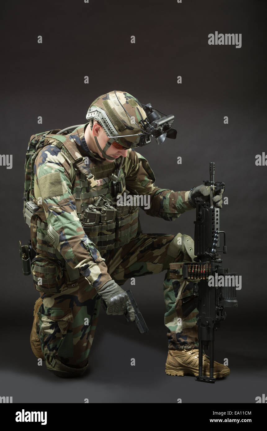 NATO soldier in full gear Stock Photo - Alamy