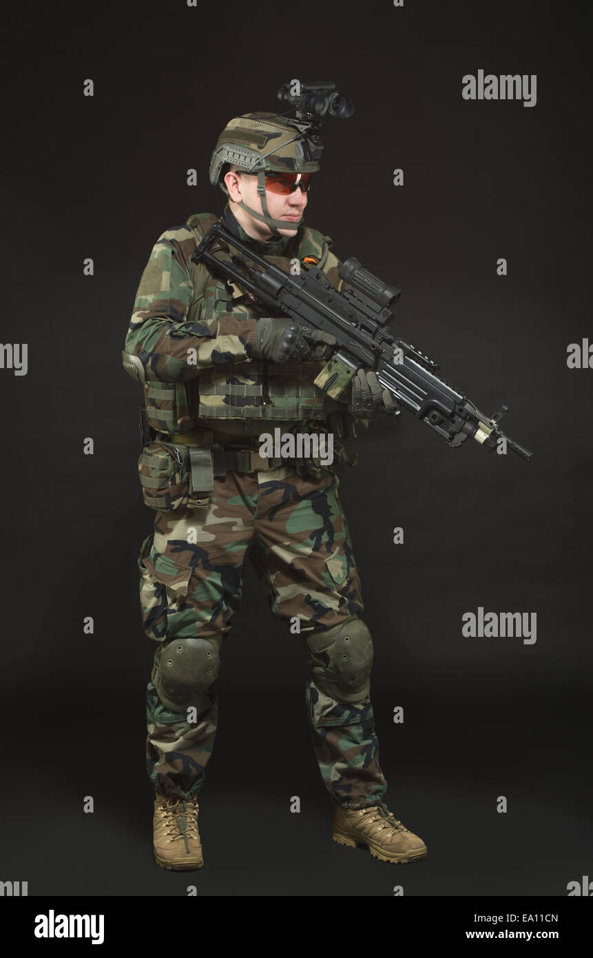 NATO soldier in full gear Stock Photo - Alamy