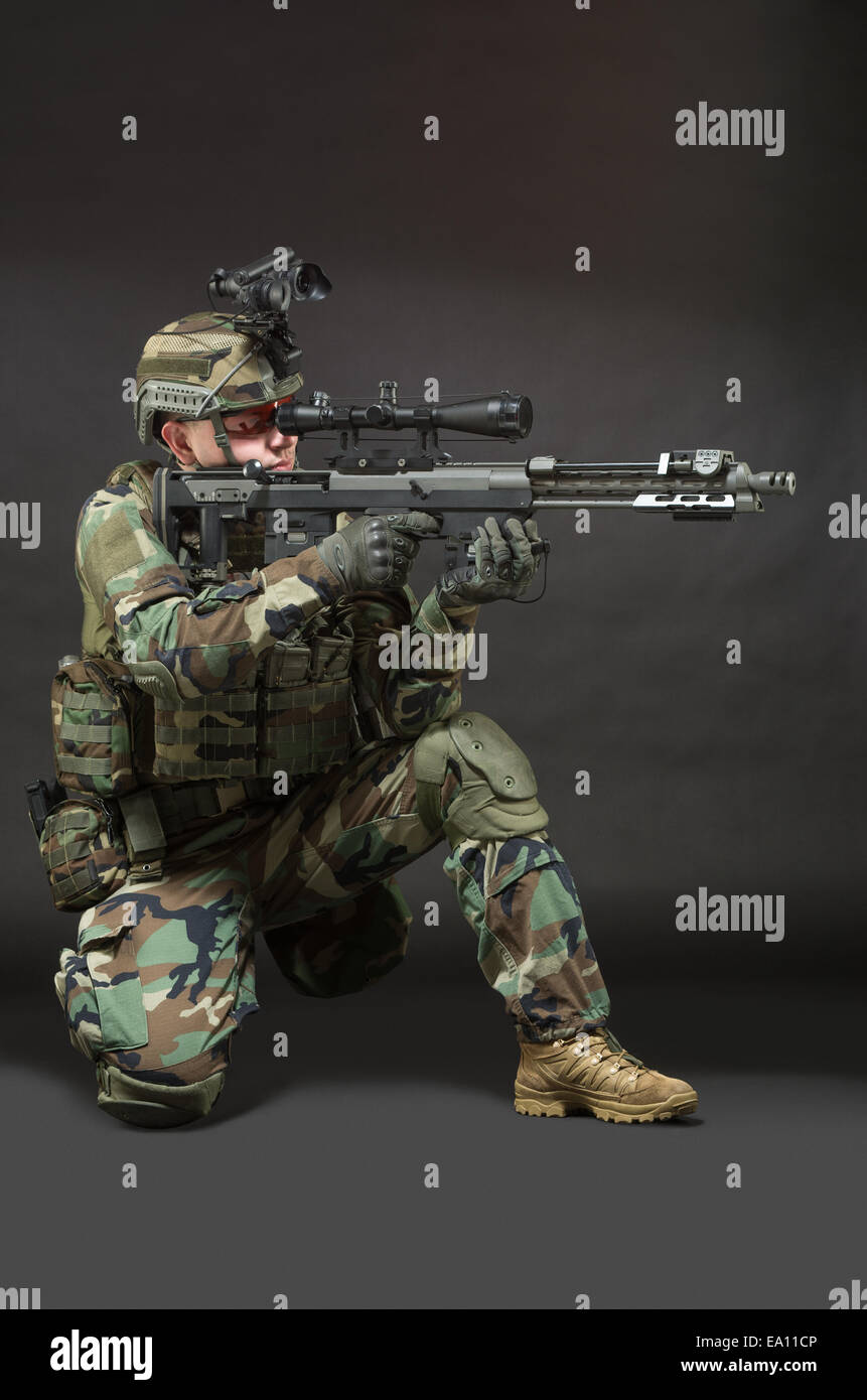 NATO soldier in full gear Stock Photo - Alamy