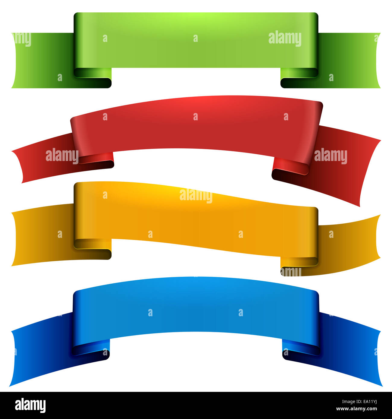 set isolate silk ribbons Stock Photo - Alamy