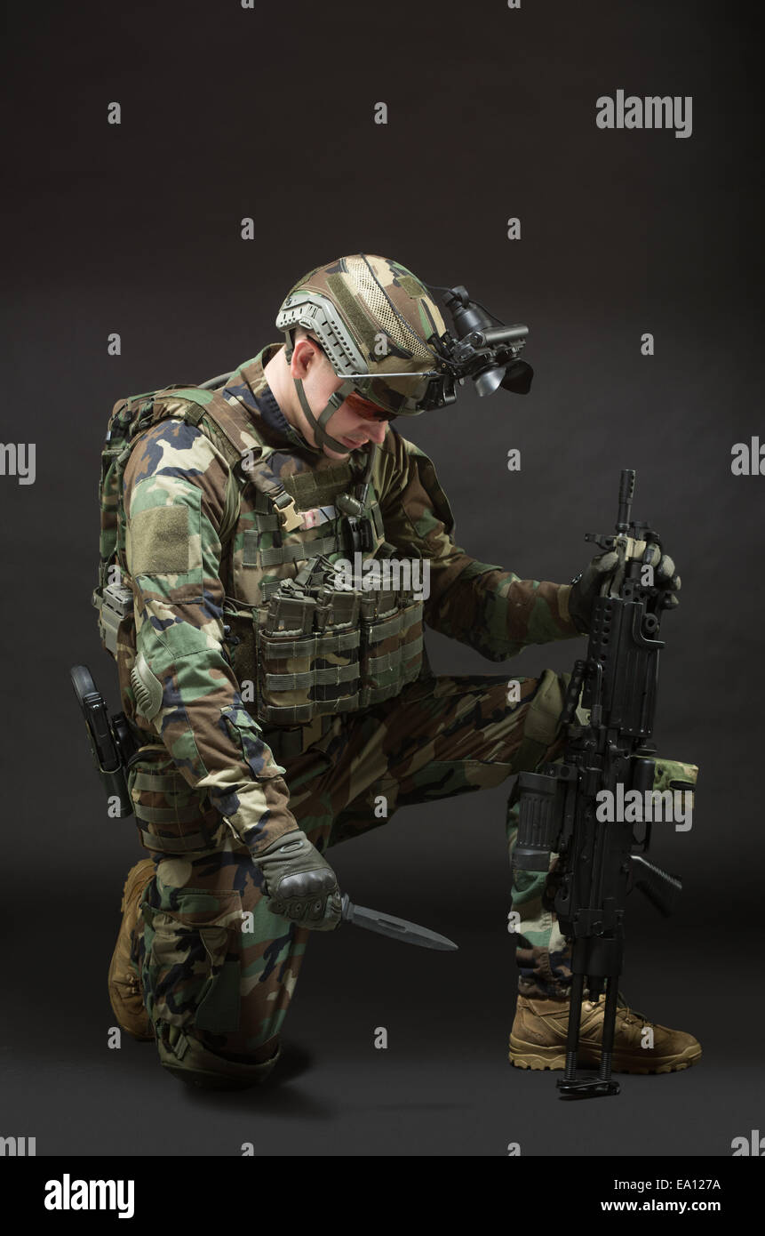 NATO soldier in full gear Stock Photo - Alamy