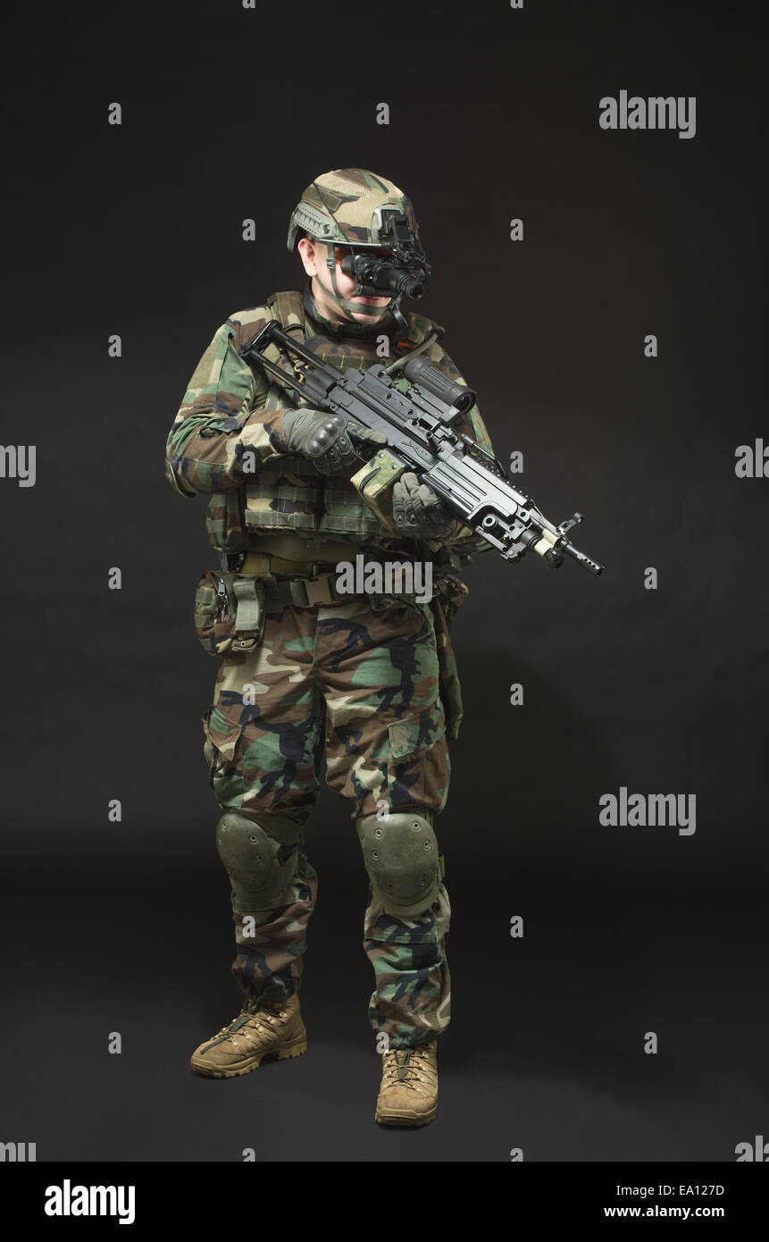 NATO soldier in full gear Stock Photo - Alamy