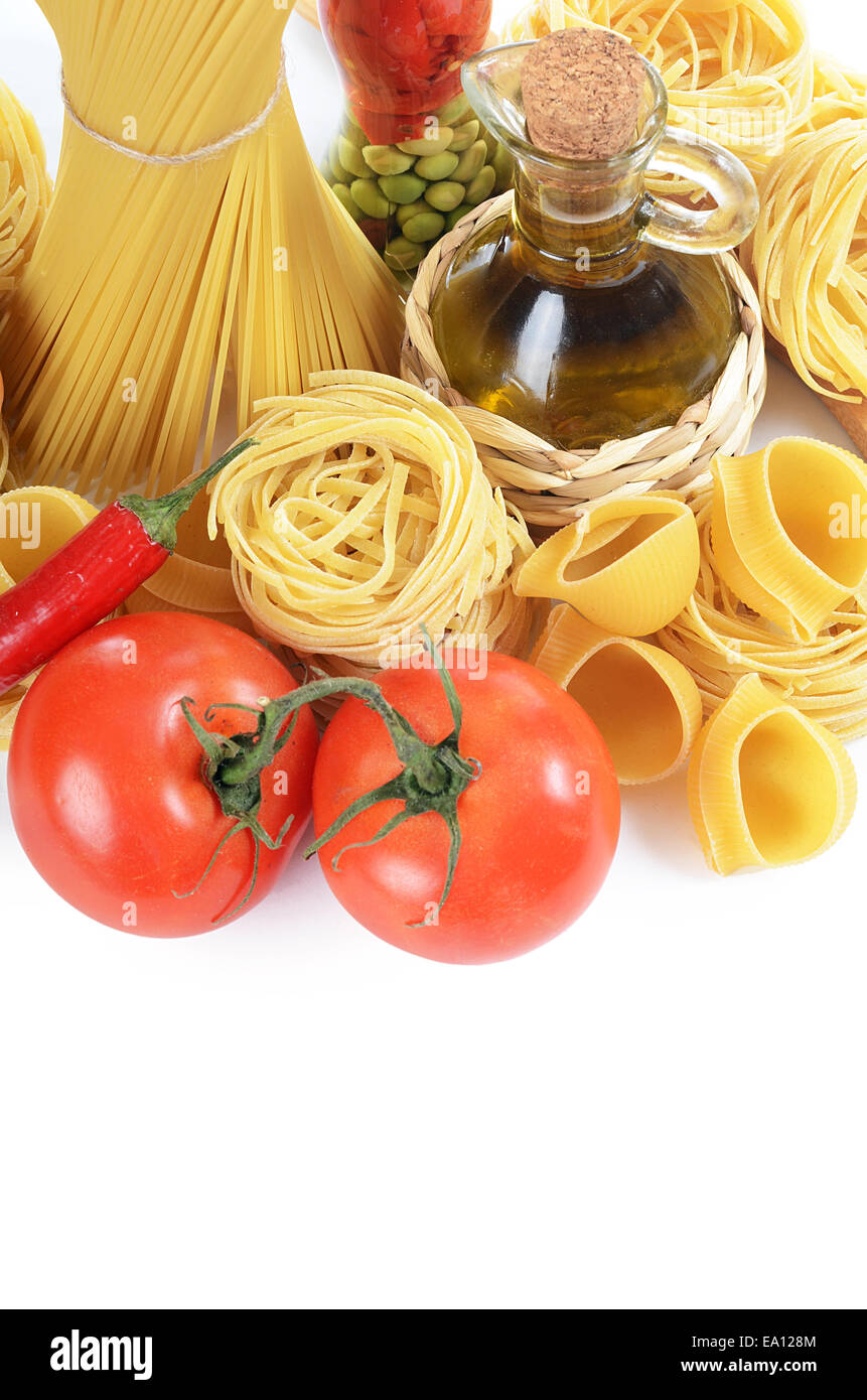 Pasta with spices and vegetables Stock Photo - Alamy