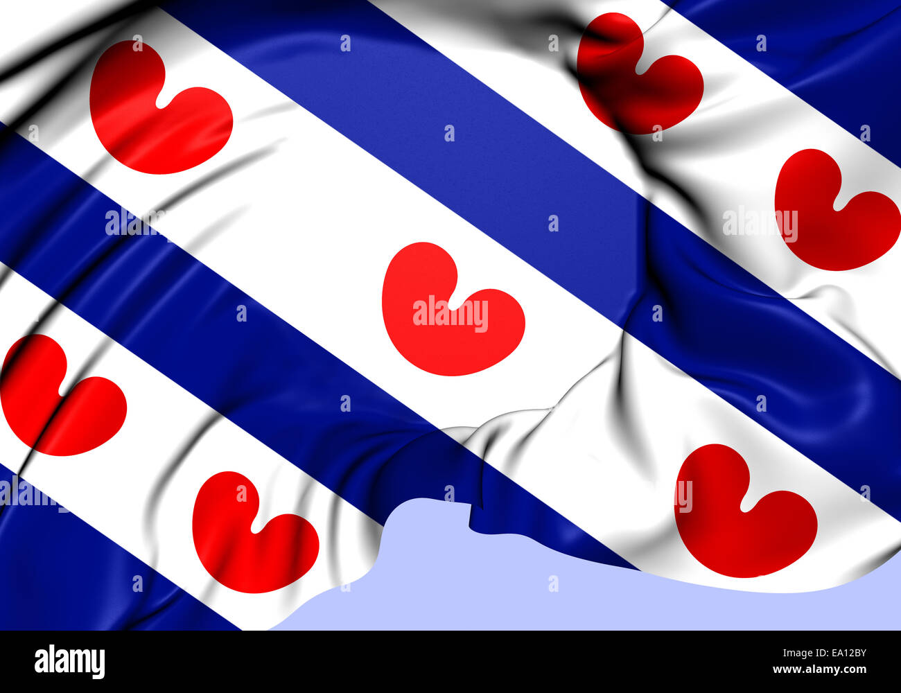 Flag of Friesland Stock Photo - Alamy