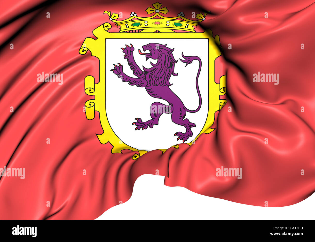 Flag of Leon Stock Photo - Alamy