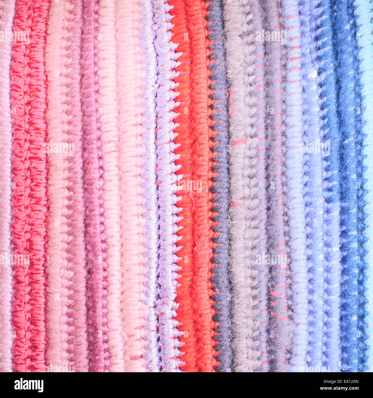 Crochet background with different colors, vintage design Stock Photo ...