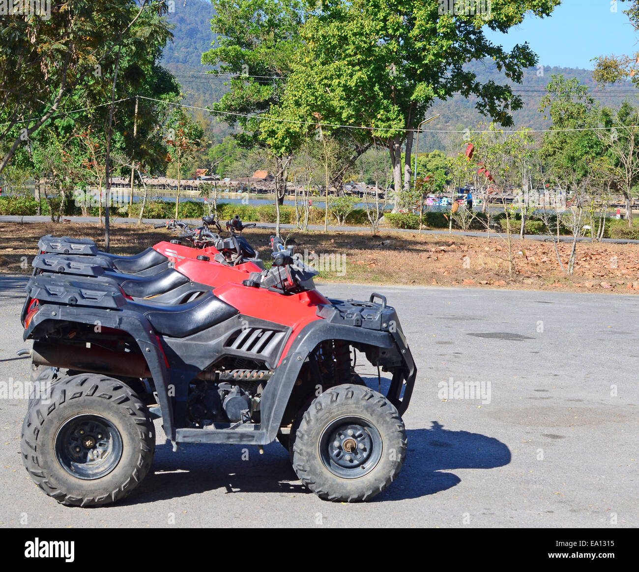 row of ATV Stock Photo - Alamy