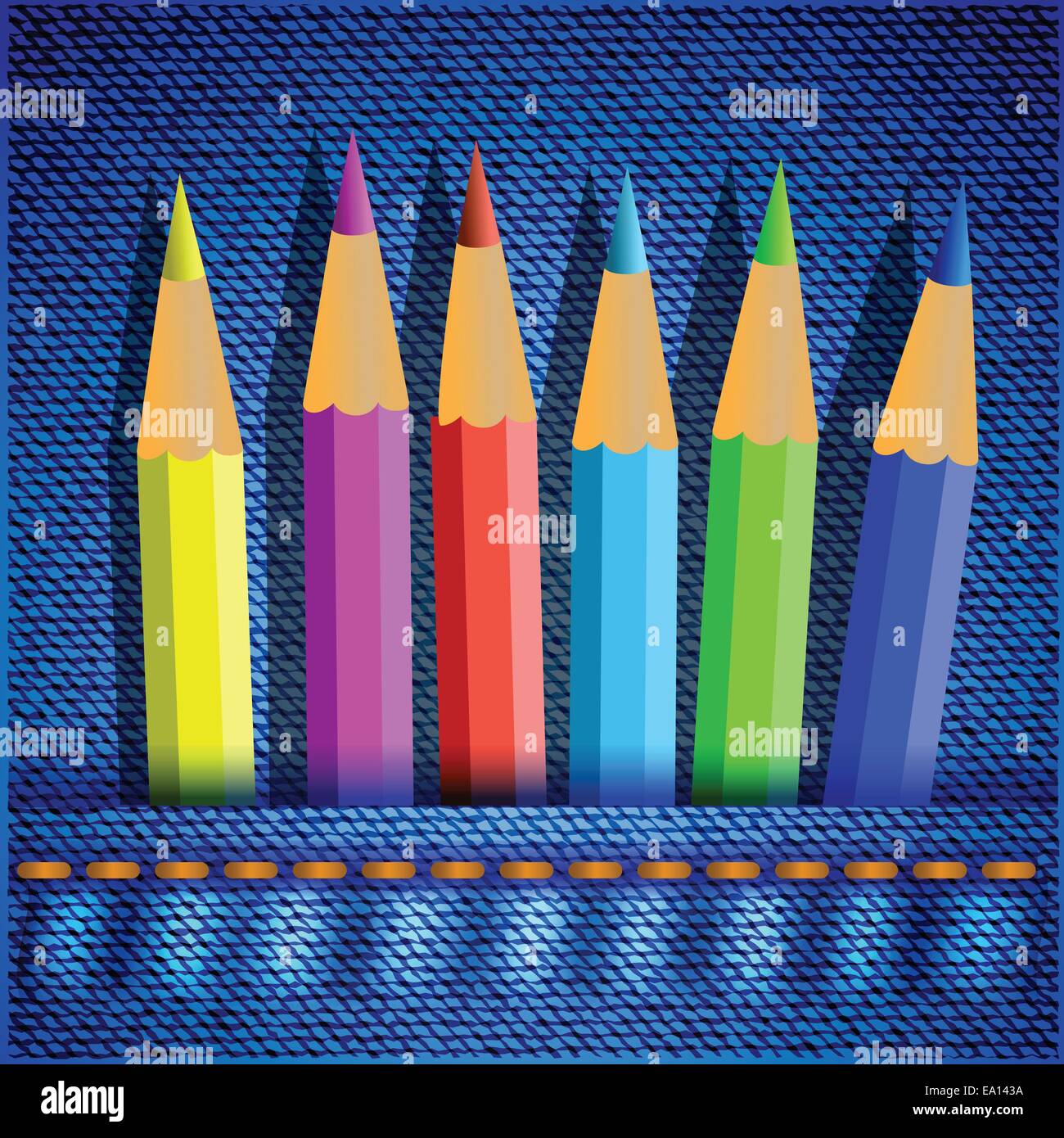 set of colored pencils Stock Photo - Alamy