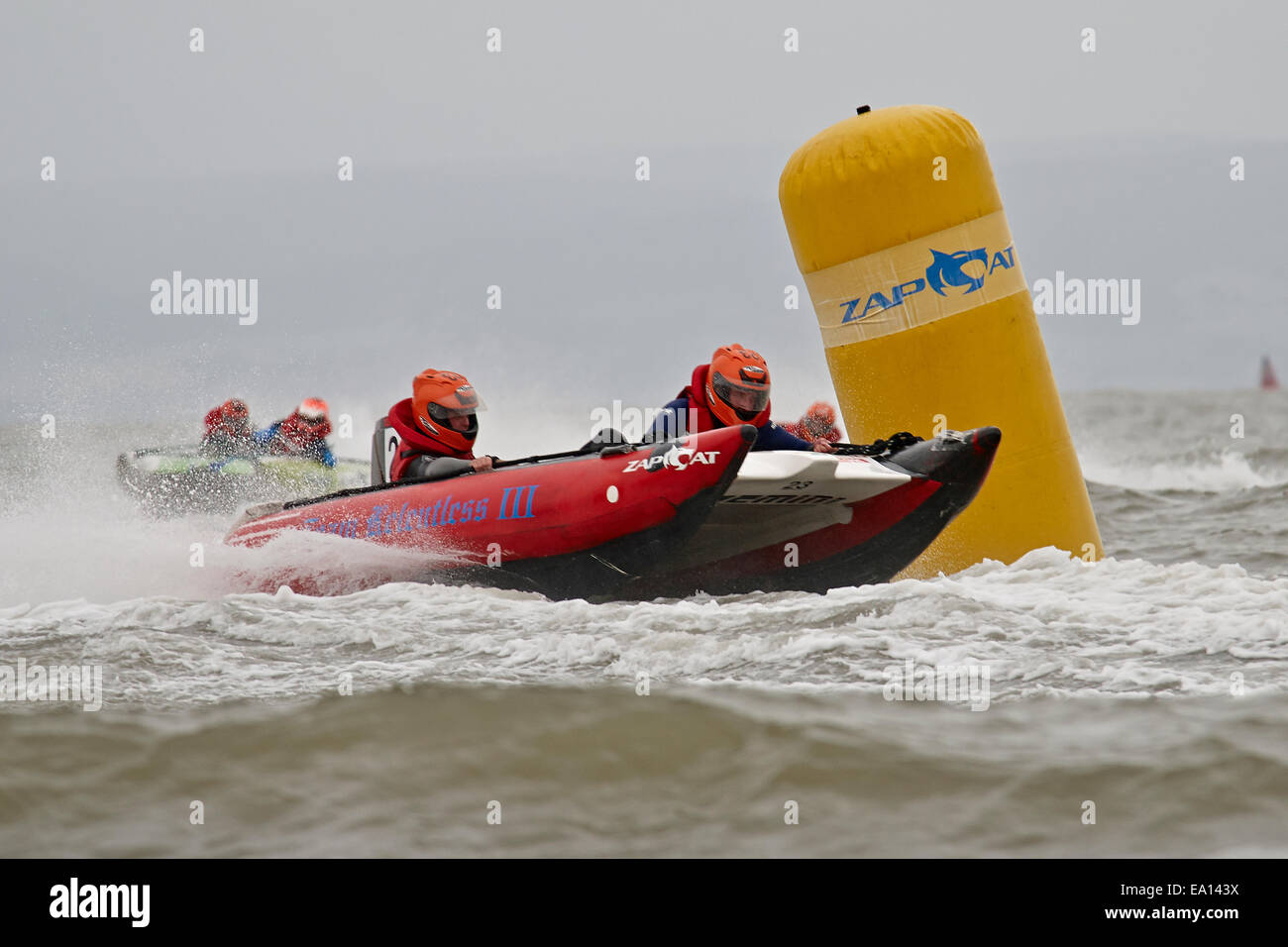 Zapcats offshore inflatable powerboat racing Stock Photo - Alamy