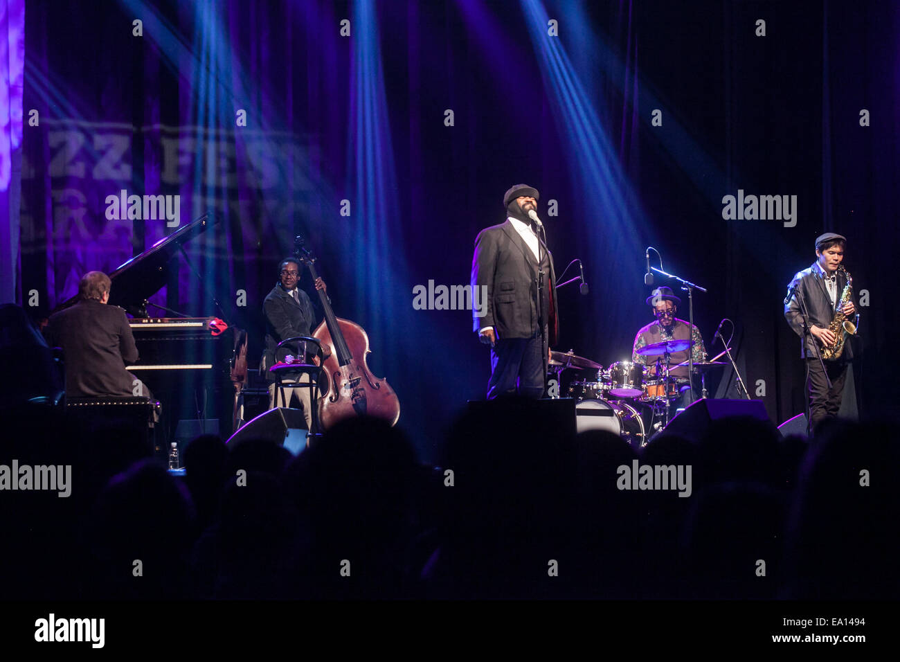 Gregory Porter American jazz singer songwriter performing on stage at ...
