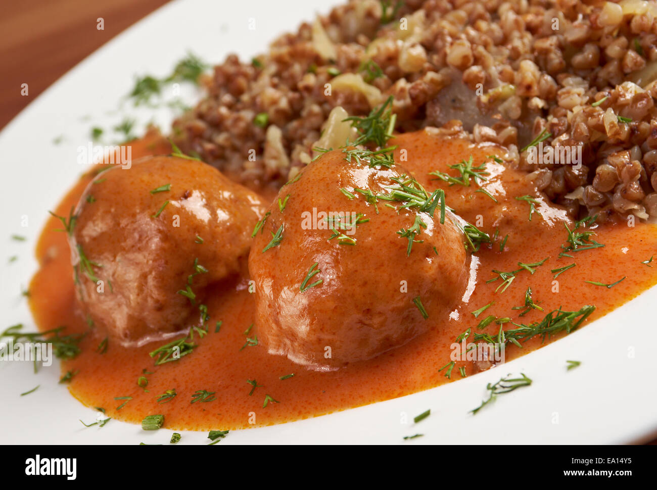 roasted meatballs beef Stock Photo - Alamy