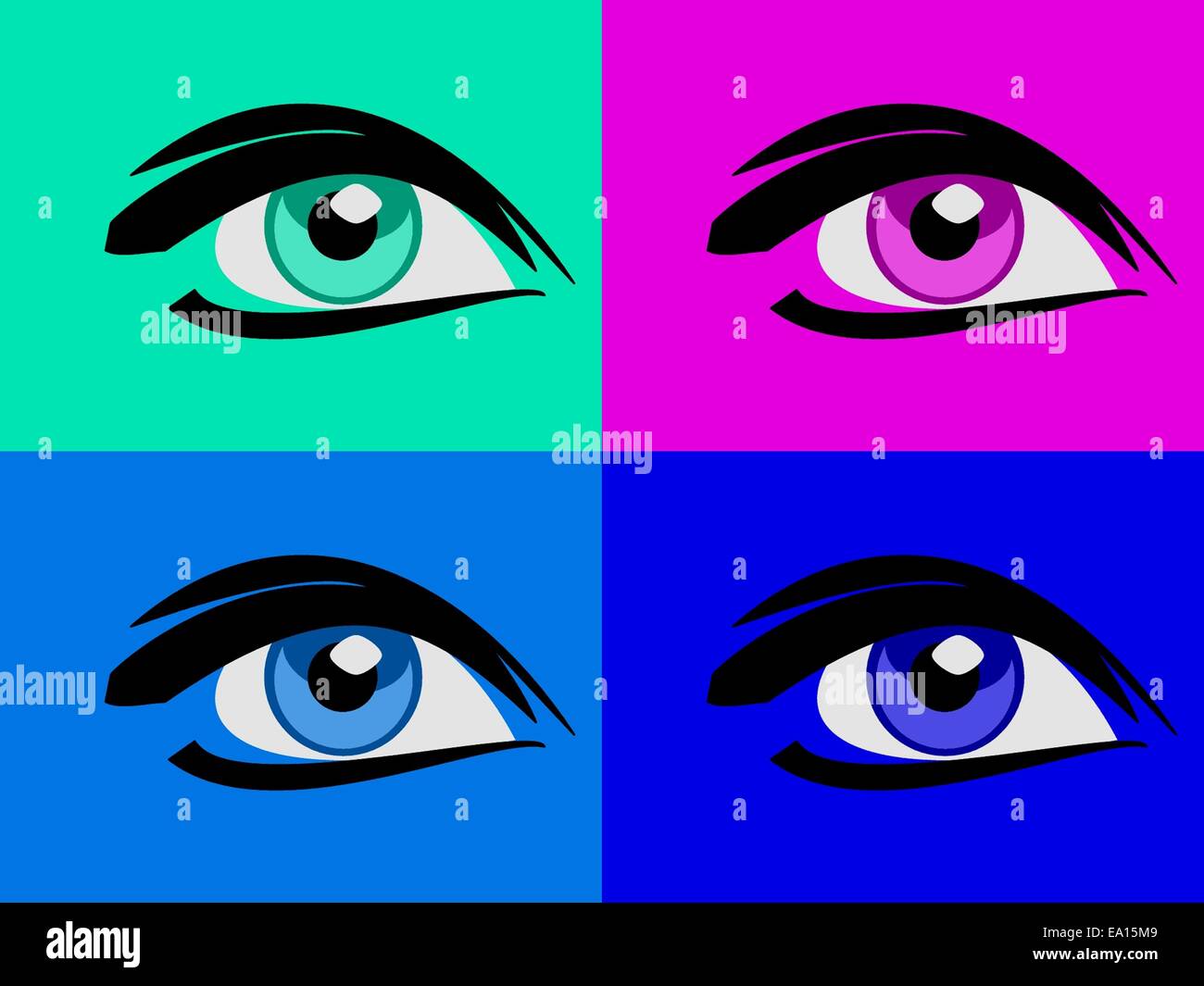 Vintage graphic eye poster hi-res stock photography and images - Alamy