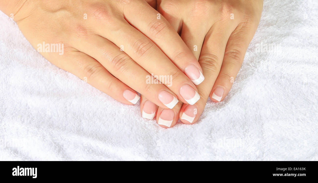 Beautiful woman's nails Stock Photo - Alamy