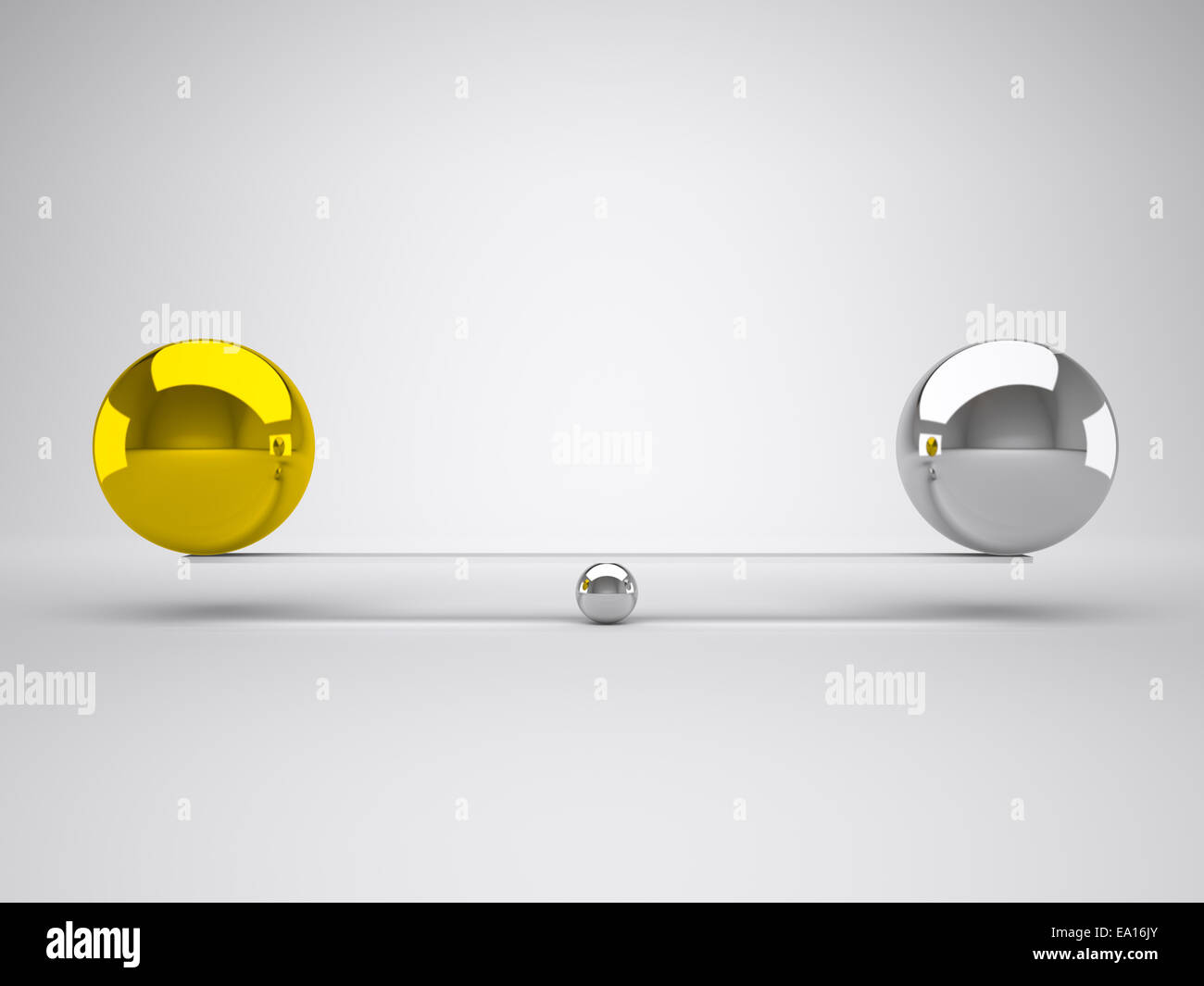 gold and silver in false balance Stock Photo - Alamy