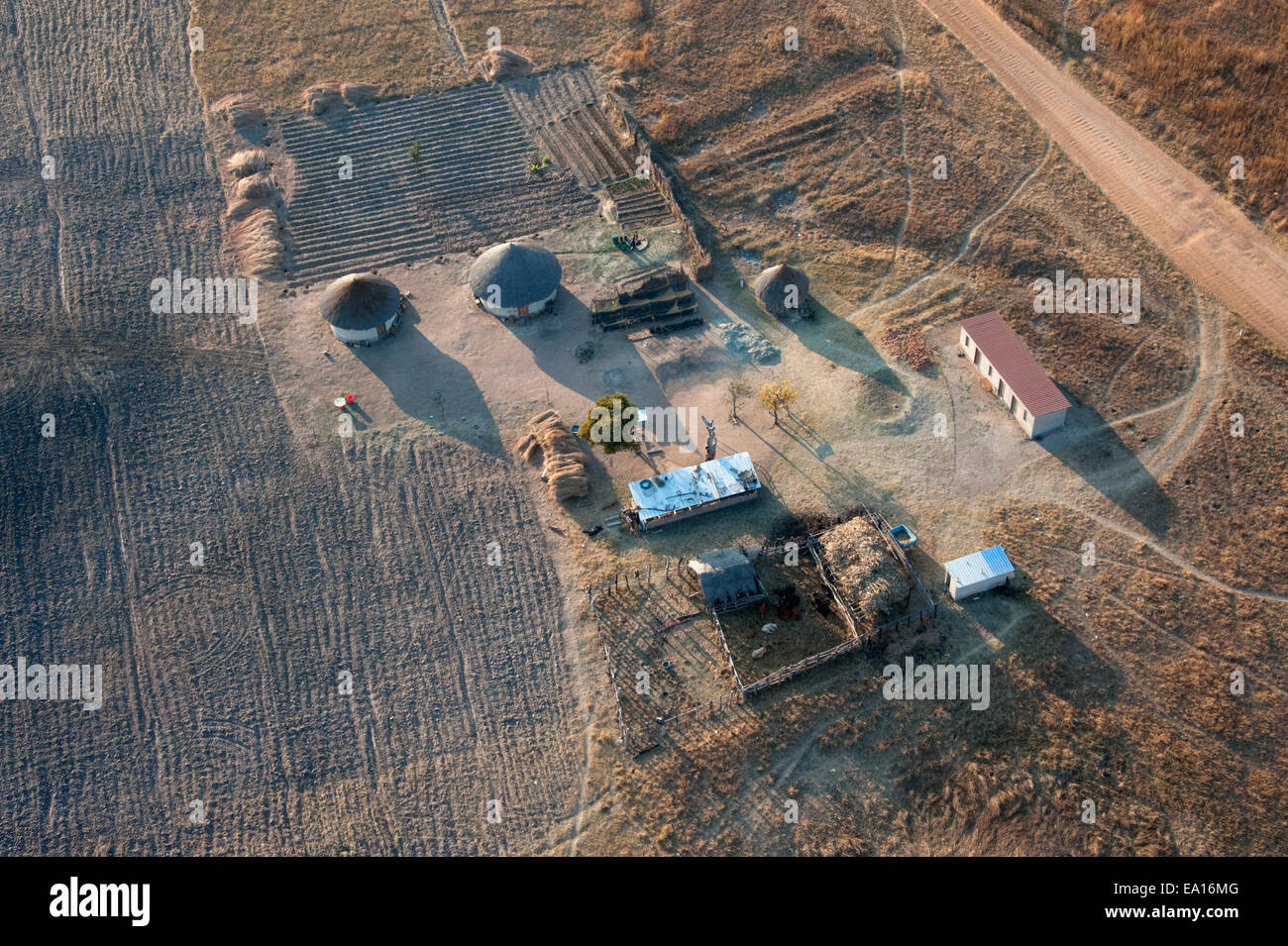 Aerial images of Zimbabwe's rural farmlands Stock Photo - Alamy