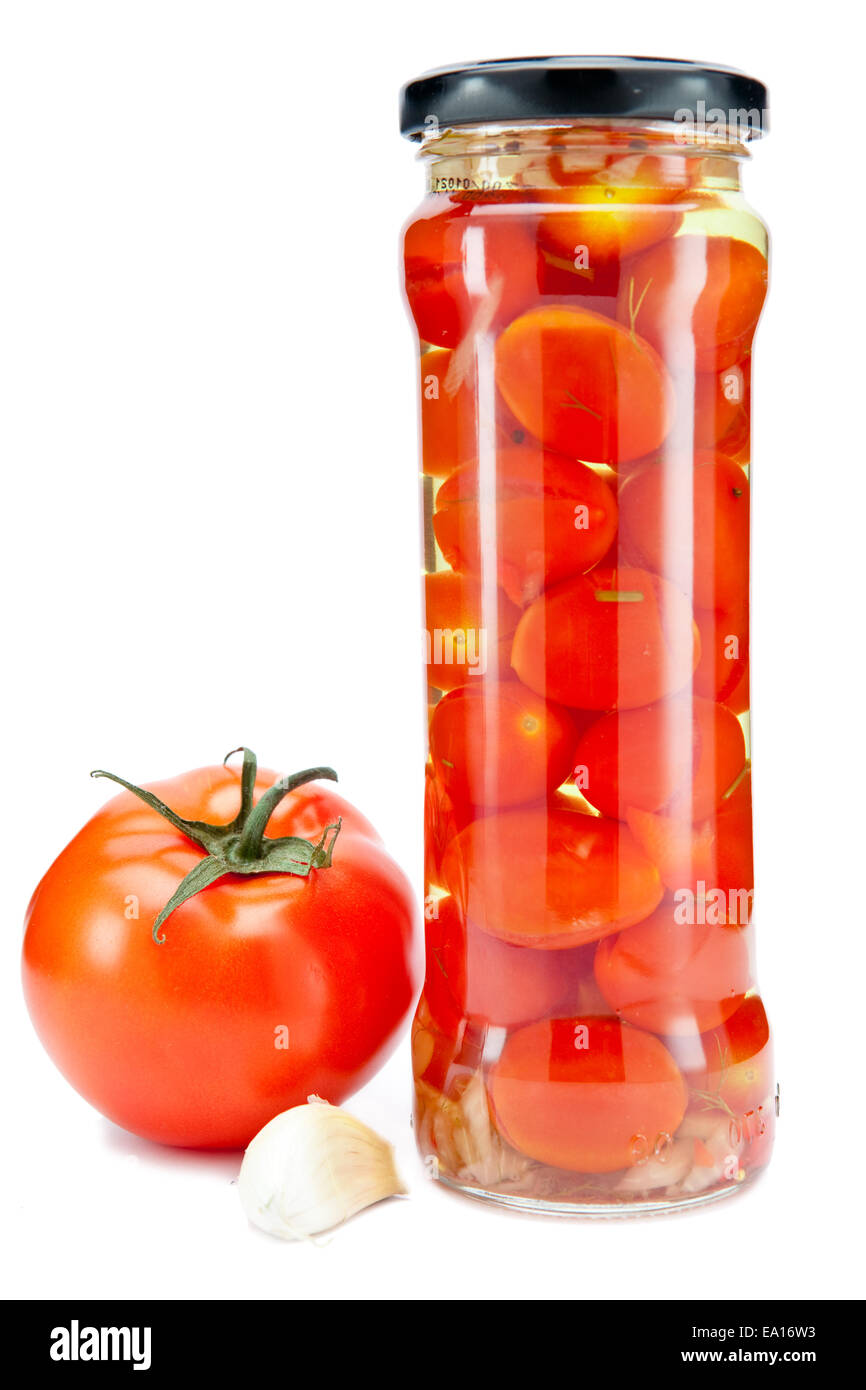 canned tomatoes in glass jars Stock Photo - Alamy