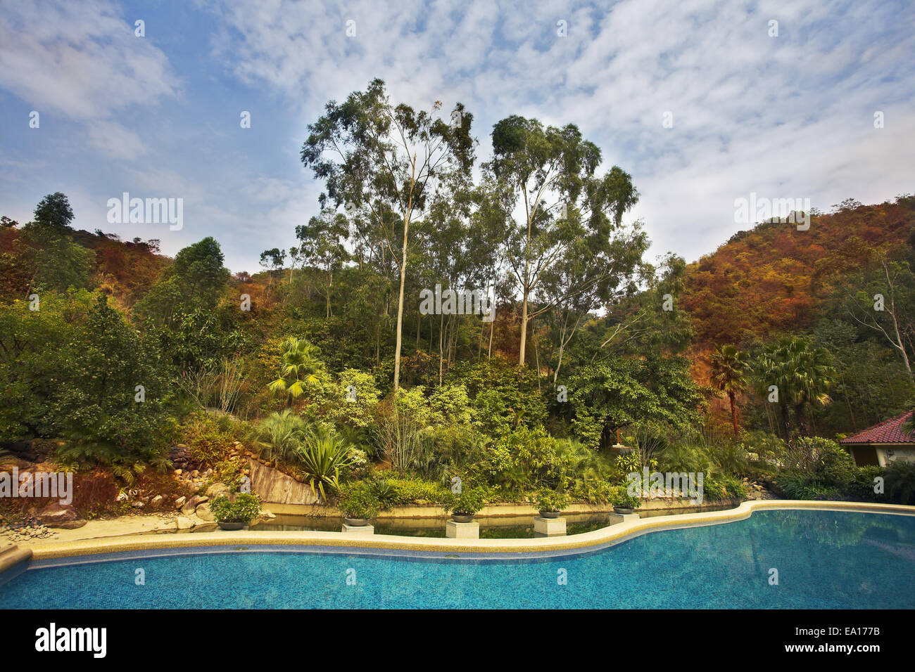 Fine pool in the Chinese hotel Stock Photo - Alamy
