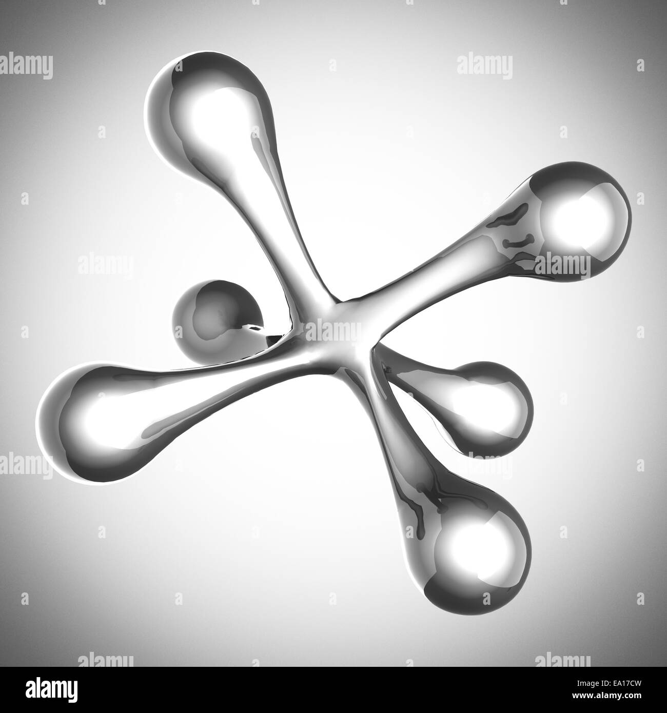 Atom model on gray background Stock Photo - Alamy